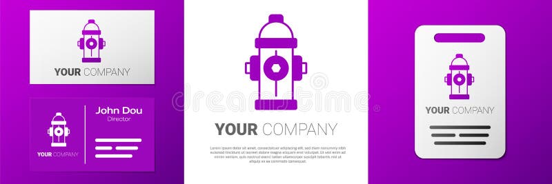 Logotype Fire Hydrant Icon Isolated on White Background. Logo Design ...