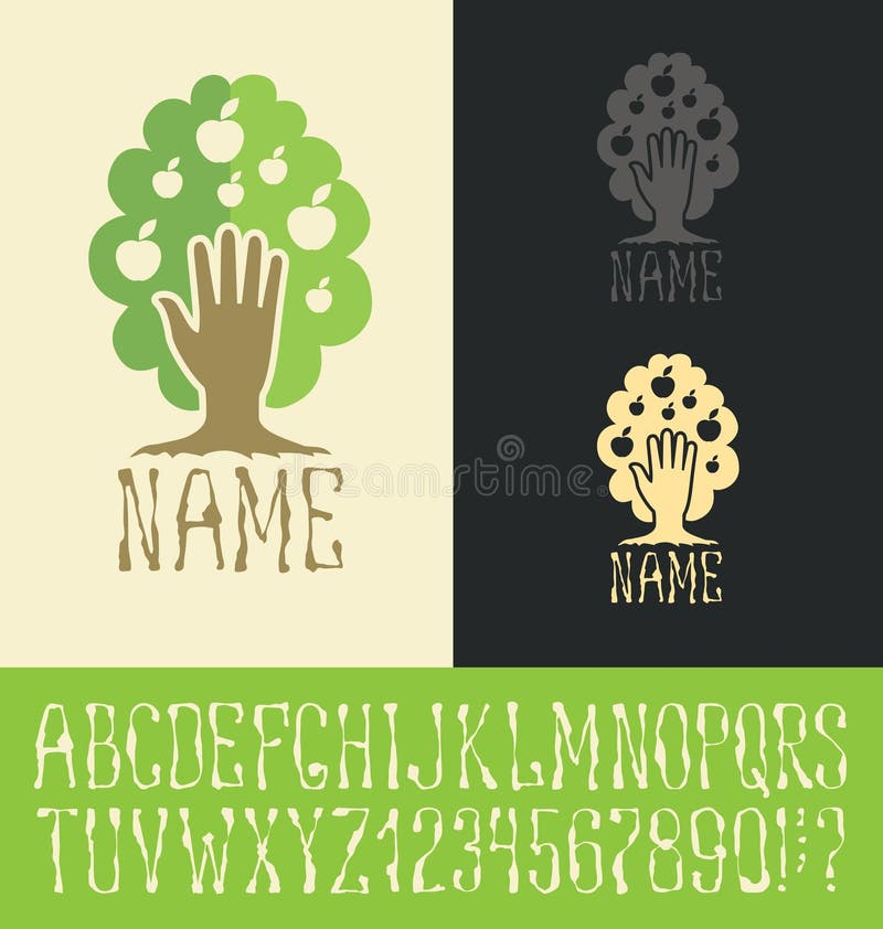 Logotype with font stock vector. Illustration of conservation - 73529102