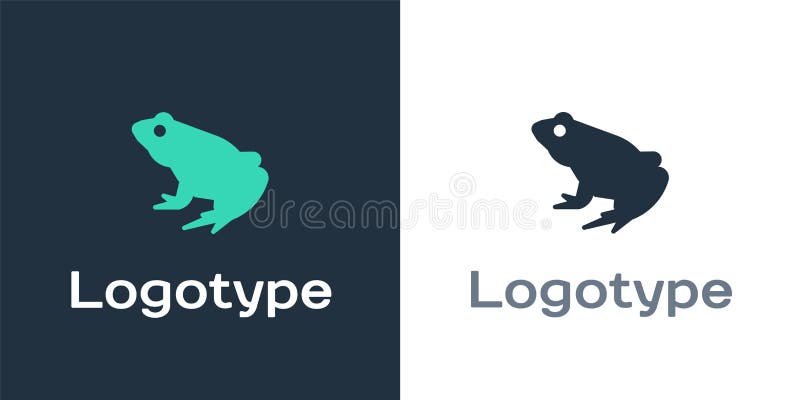 Logotype Frog Icon Isolated on White Background. Animal Symbol. Logo ...