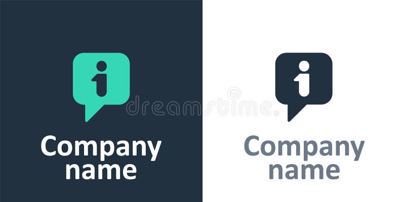 Logotype Information Icon Isolated on White Background. Logo Design ...