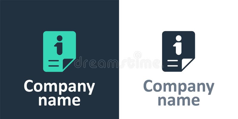 Logotype Information Icon Isolated on White Background. Logo Design ...