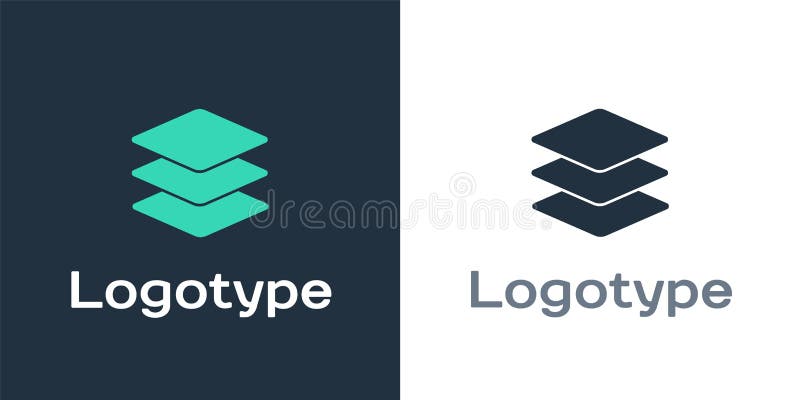 Logotype Layers Icon Isolated on White Background. Logo Design Template ...