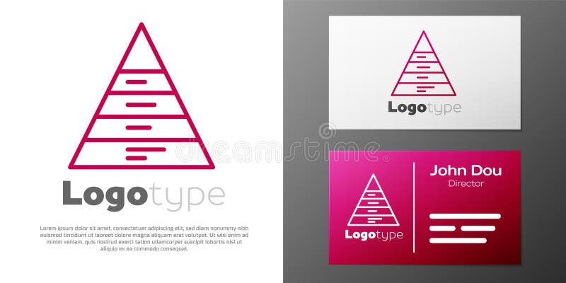 Logotype Line Business Pyramid Chart Infographics Icon Isolated on ...