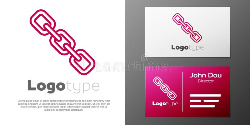 Logotype Chain Link Icon Isolated on White Background. Link Single ...