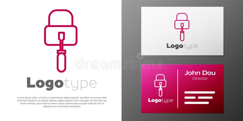 Logotype Lockpicks or Lock Picks for Lock Picking Icon Isolated on ...