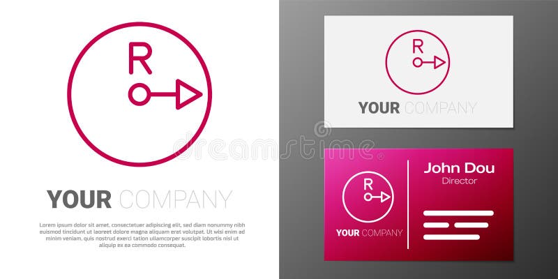 Logotype Line Radius Icon Isolated on White Background. Logo Design ...