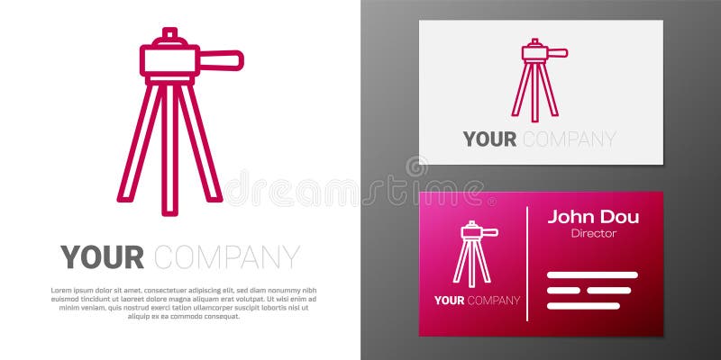 Logotype Line Tripod Icon Isolated on White Background. Logo Design ...