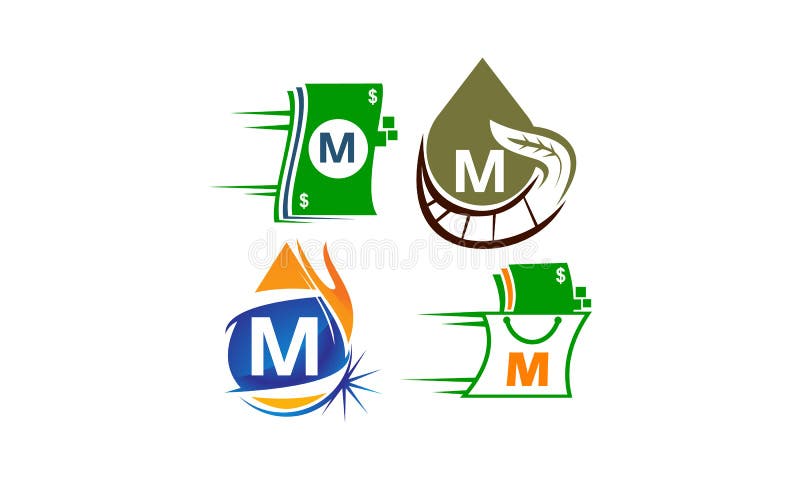 Logotype M Modern Template Set Stock Vector - Illustration of design ...