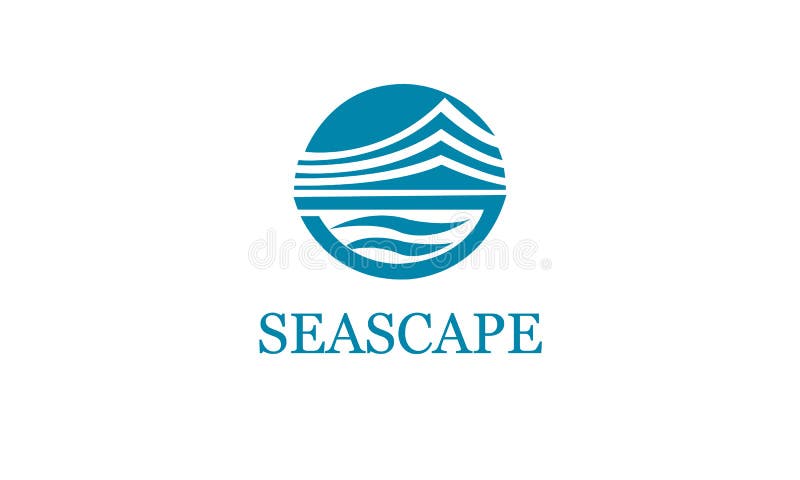 Logotype Marine.Vector Logo Template. Design Element.Seascape. Stock ...