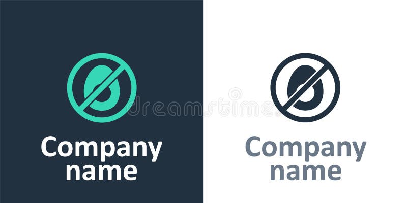 Logotype No Meat Icon Isolated Logotype Background. No Fast Food ...