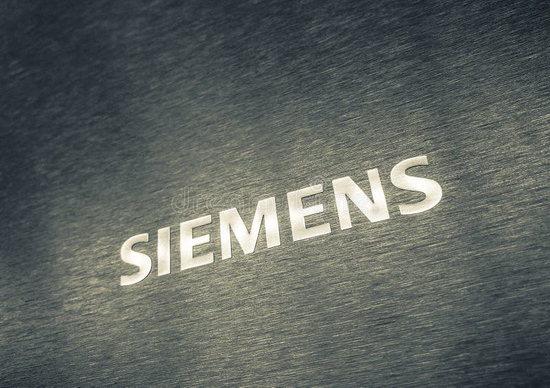 Logotype of the Siemens editorial stock image. Image of closeup - 171890839