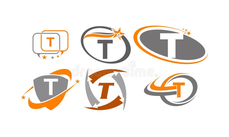 Logotype T Modern Template Set Stock Vector - Illustration of ...