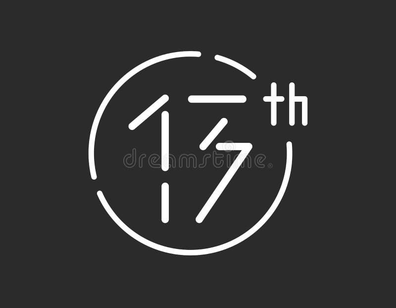 13 Logotype, 13th Icon, Thirteenth Vector Sign Stock Vector ...