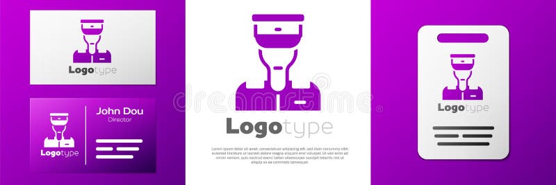 Logotype Train Conductor Icon Isolated on White Background. Logo Design ...
