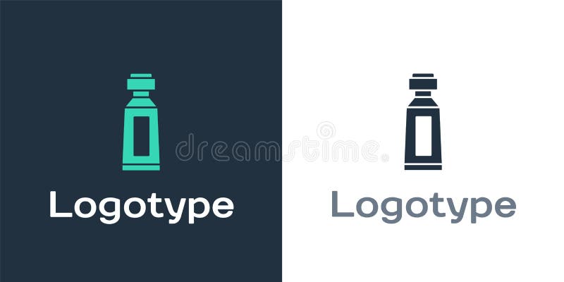 Logotype Tube of Toothpaste Icon Isolated on White Background. Logo ...