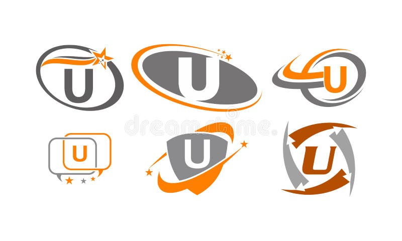 Logotype U Modern Template Set Stock Vector - Illustration of ...