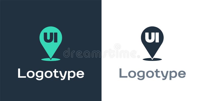 Logotype UI or UX Design Icon Isolated on White Background. Logo Design ...