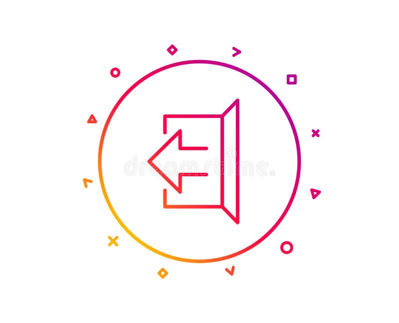 Logout Arrow Line Icon. Sign Out. Vector Stock Vector - Illustration of ...