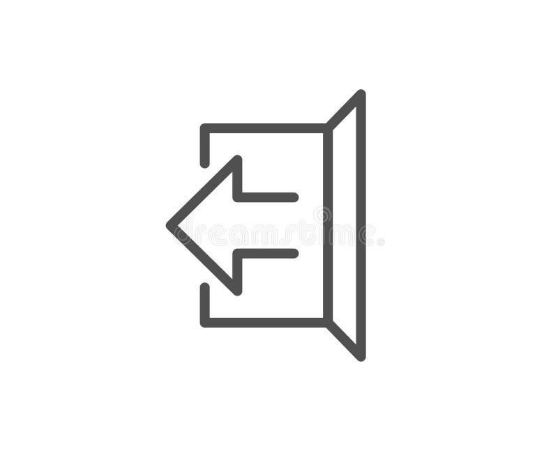 Logout Sign Icon. Log Out Symbol. Arrow. Stock Vector - Illustration of ...