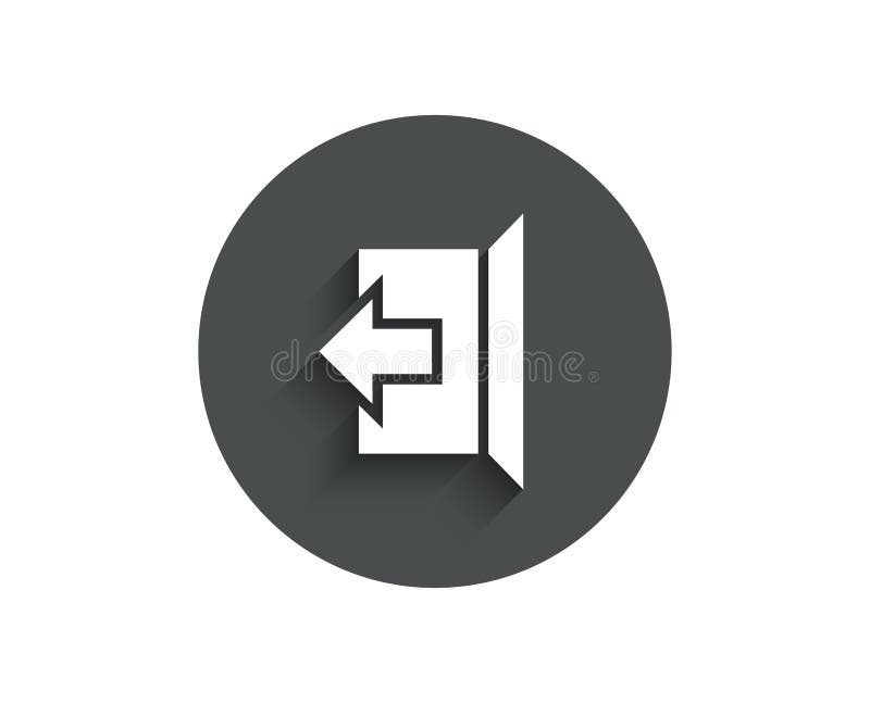 Logout Arrow Simple Icon. Sign Out. Stock Vector - Illustration of exit ...