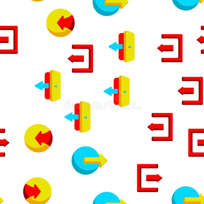 Logout Button Vector Seamless Pattern Stock Vector - Illustration of ...
