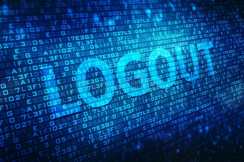 Logout Digital Screen, Technology Background Stock Illustration ...