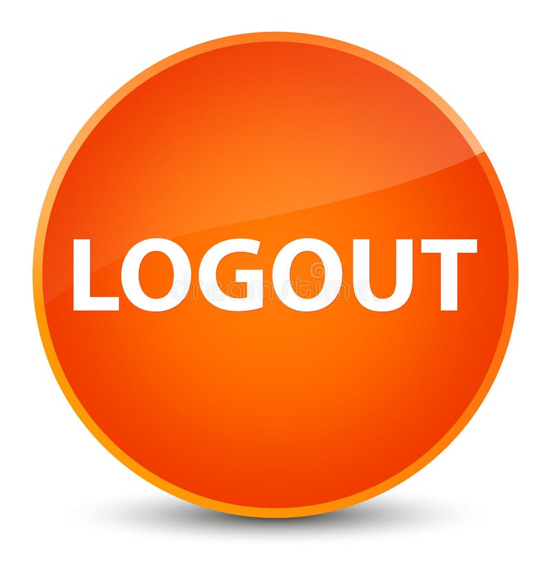 Logout Elegant Orange Round Button Stock Illustration - Illustration of ...