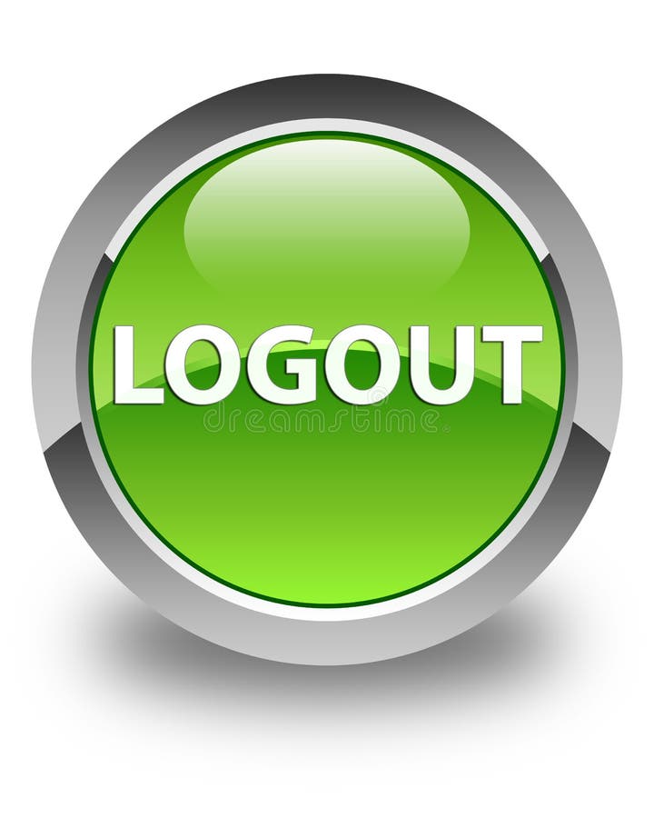 Logout Glossy Green Round Button Stock Illustration - Illustration of ... Logout Glossy Green Round Button Stock Illustration - Illustration of ...