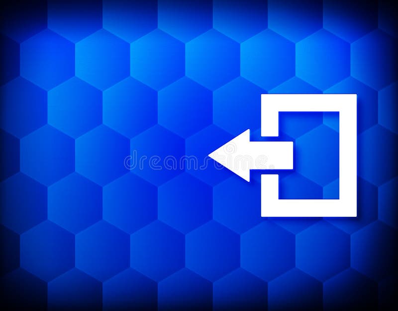 Logout Icon Hexagon Creative Abstract Blue Background Seamless ...