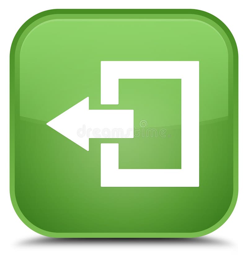 Logout Icon Special Soft Green Square Button Stock Illustration ... Logout Icon Special Soft Green Square Button Stock Illustration ...