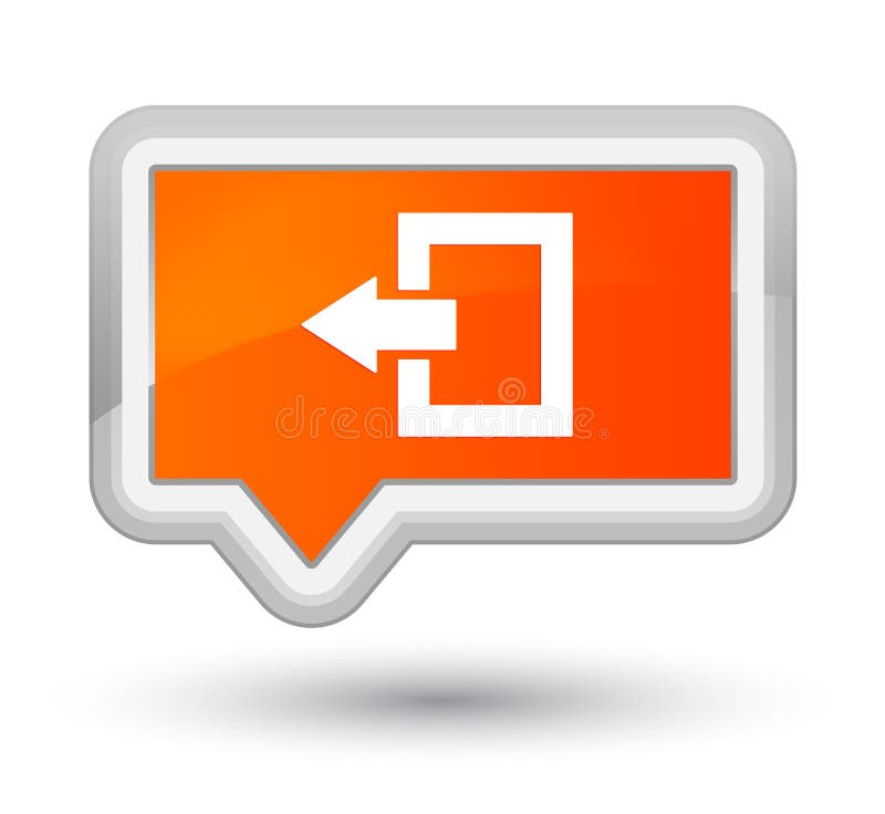 Logout Icon Prime Orange Banner Button Stock Illustration ...
