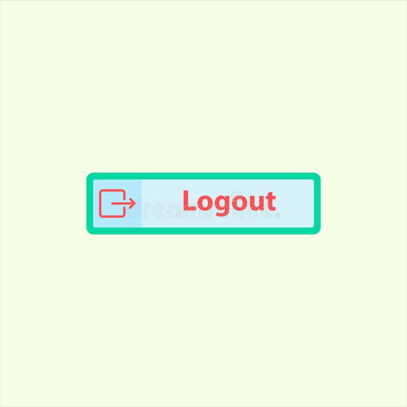 Logout Icon Vector with Simple Design Stock Vector - Illustration of sign, interface: 244212232