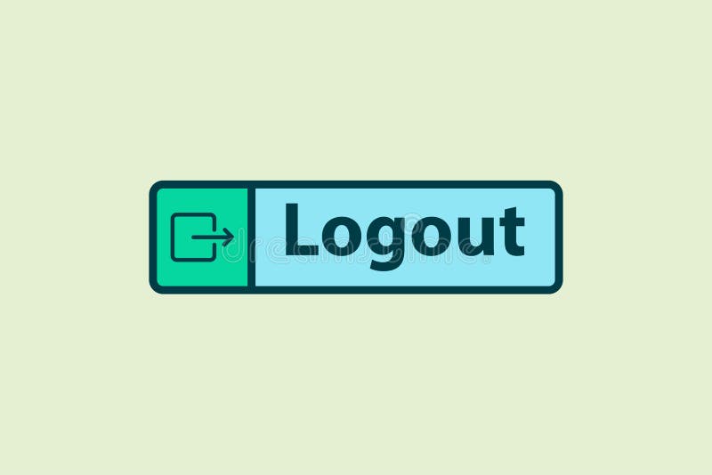 Logout Icon Vector with Simple Design Stock Vector - Illustration of sign, interface: 244212232
