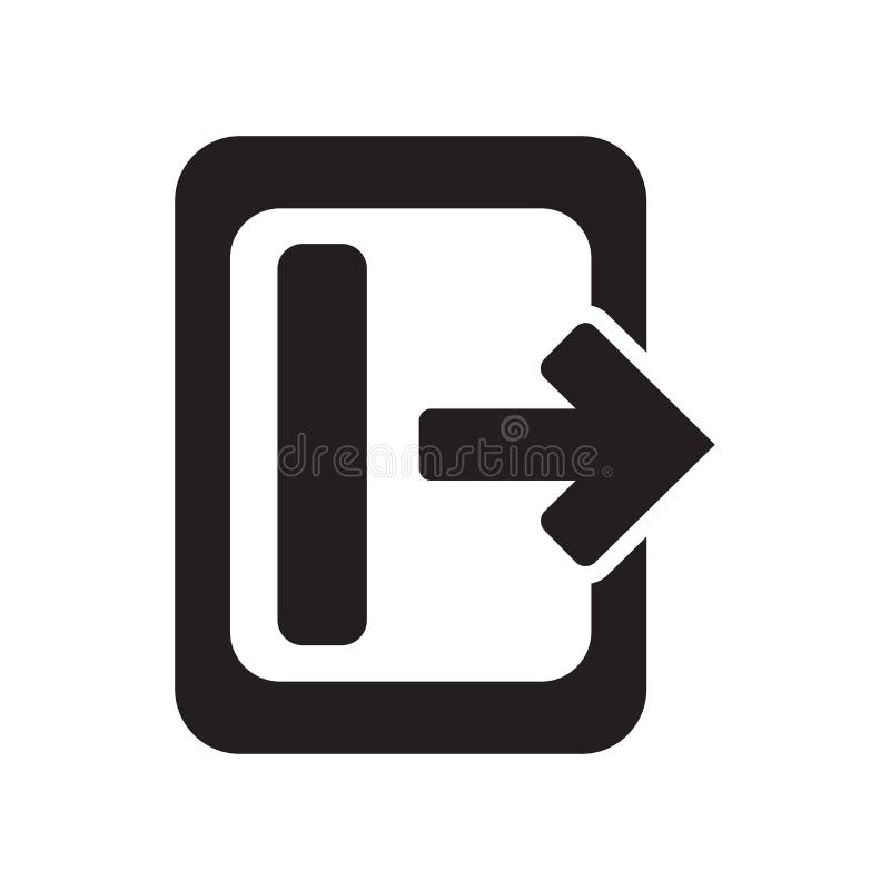 Logout Icon Vector with Simple Design Stock Vector - Illustration of ...
