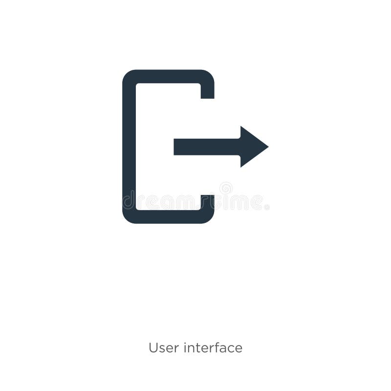 Logout Icon Vector. Trendy Flat Logout Icon from User Interface ...