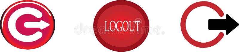 Logout icon. Exit Vector stock vector. Illustration of mobile - 206452883