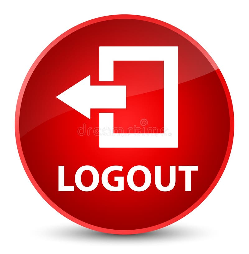 Logout Elegant Red Round Button Stock Illustration - Illustration of ...
