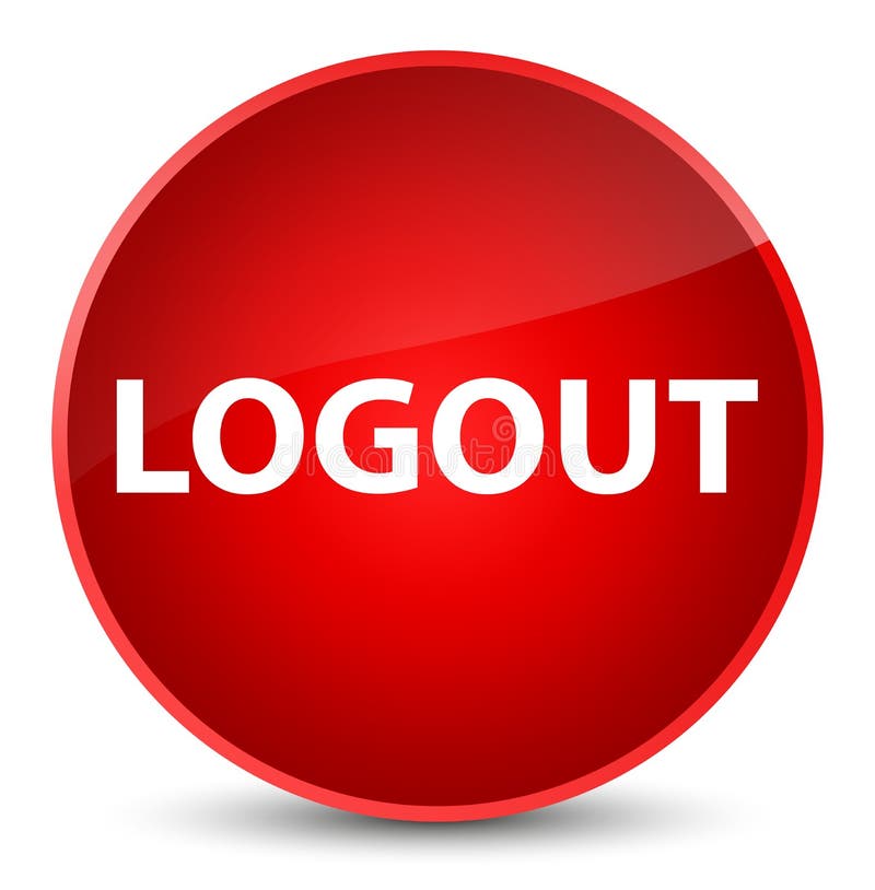 Logout Elegant Red Round Button Stock Illustration - Illustration of ...