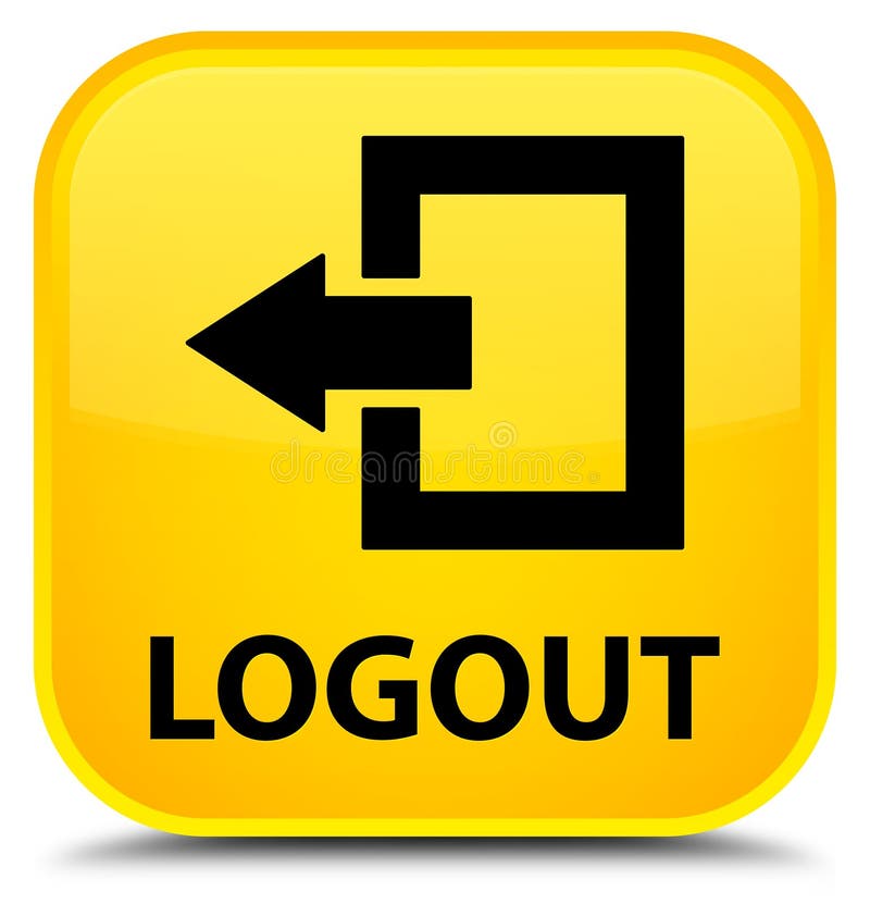 Logout Special Yellow Square Button Stock Illustration - Illustration ...
