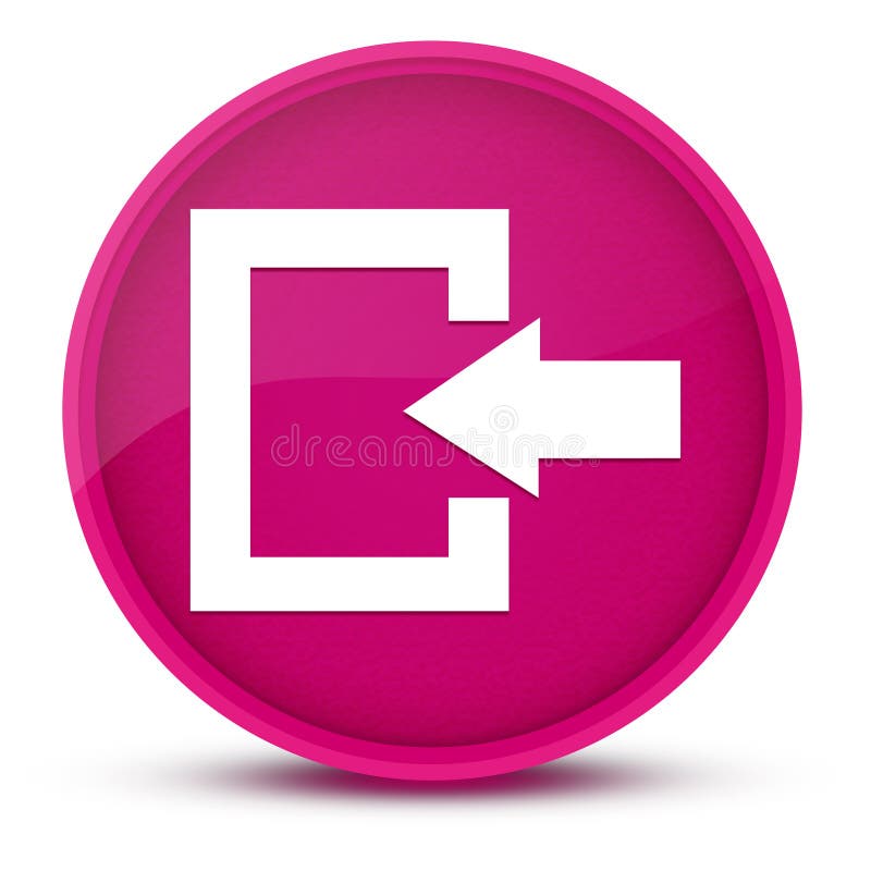 Logout Icon on Classy Splash Green Round Button Illustration Stock ...