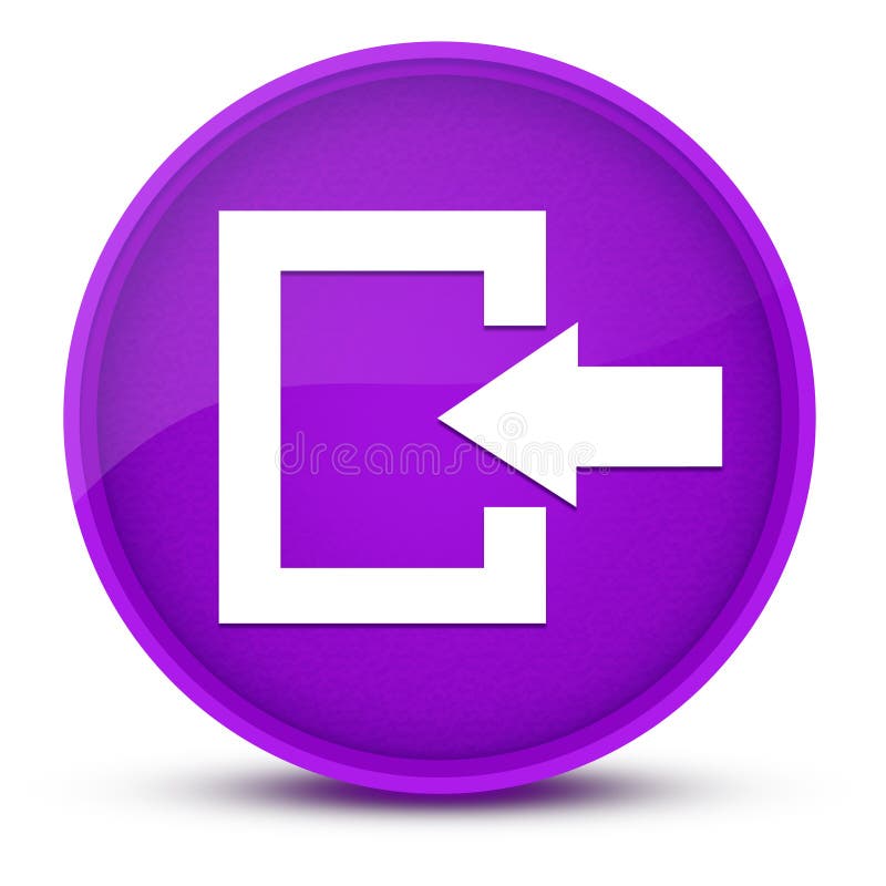 Logout Luxurious Glossy Purple Round Button Abstract Stock Illustration ...