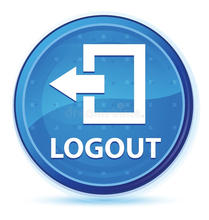 Logout Midnight Blue Prime Round Button Stock Vector - Illustration of ...