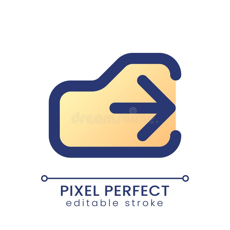 Logout Pixel Perfect Gradient Fill Ui Icon Stock Vector - Illustration ...