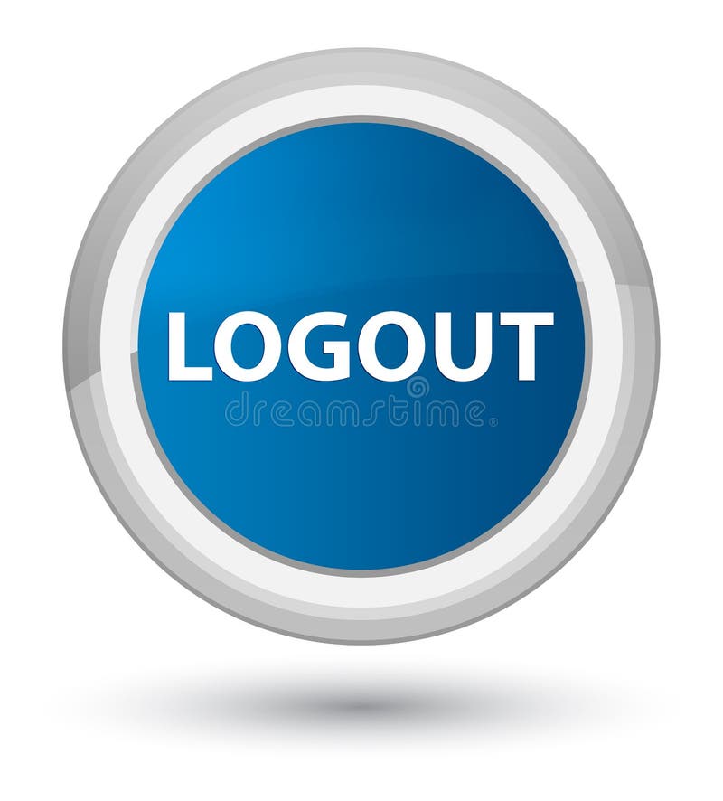 Logout Prime Blue Round Button Stock Illustration - Illustration of ...