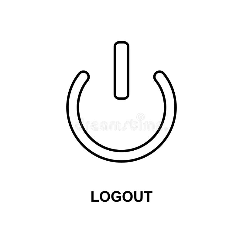 Logout Sign Icon. Element of Simple Web Icon with Name for Mobile ...