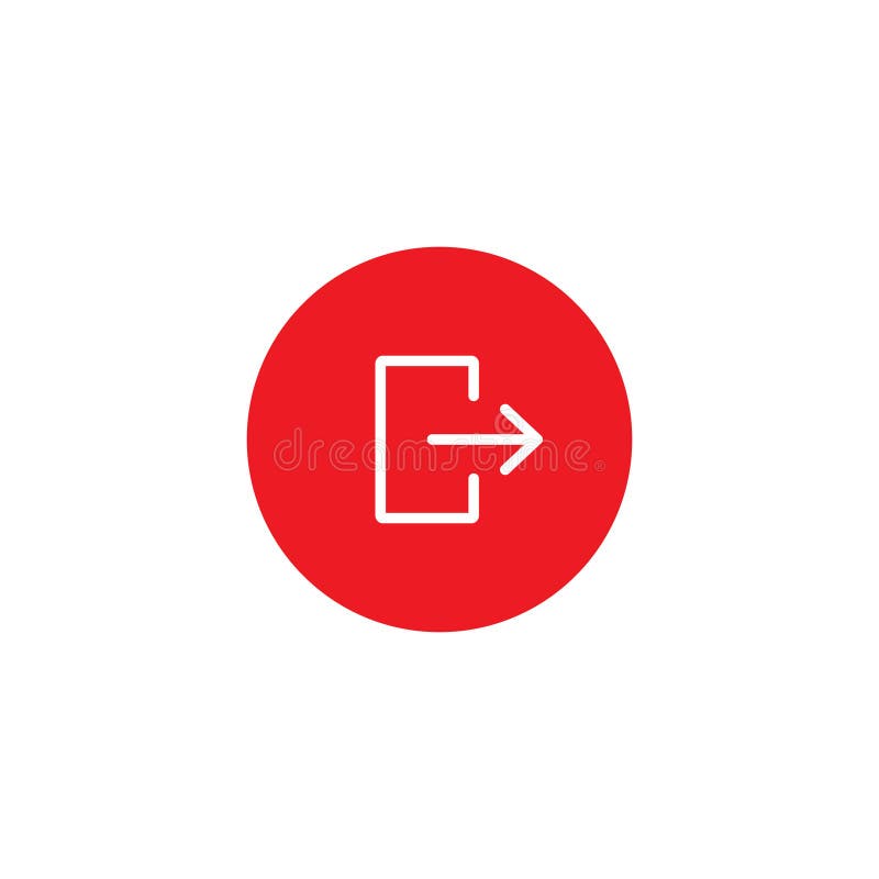 Logout, Sign Out Icon Vector in Circle Button Stock Vector ... Logout, Sign Out Icon Vector in Circle Button Stock Vector ...