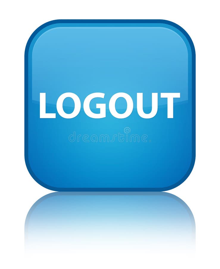 Logout Special Cyan Blue Square Button Stock Illustration ...