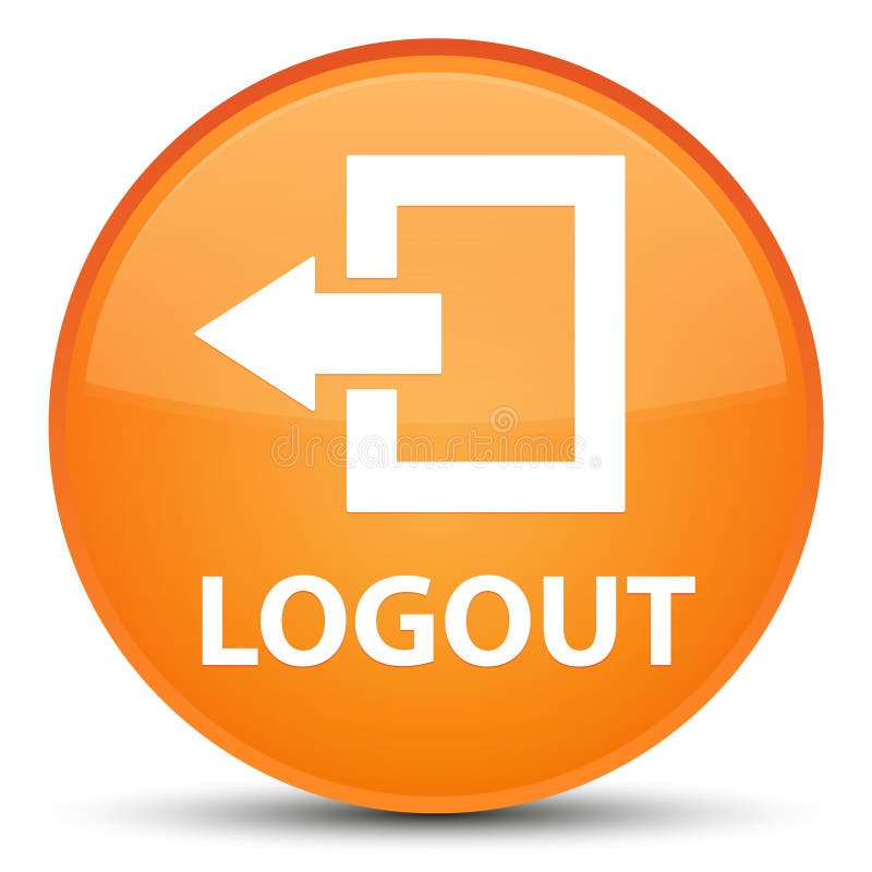 Logout Special Orange Round Button Stock Illustration - Illustration of ...