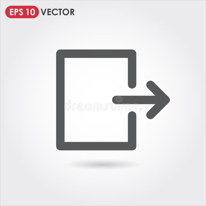 Logout Ui Web Button. Logout Vector Icon Stock Vector - Illustration of ...