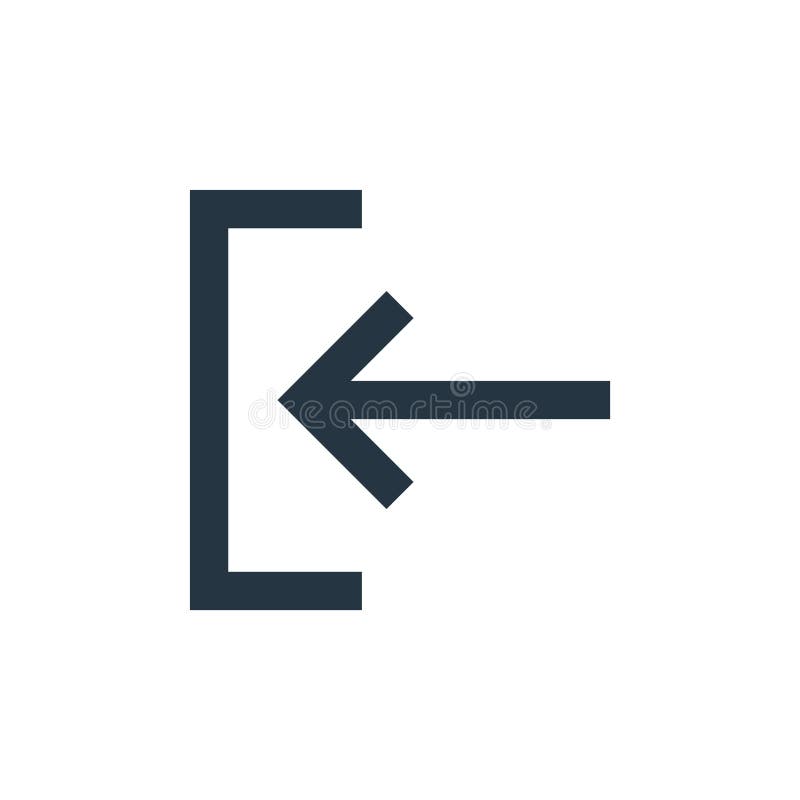 Logout Arrow Line Icon. Sign Out. Stock Vector - Illustration of design ...